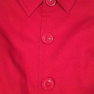 Talbots | Jackets & Coats | Talbots Bright Red Half Trench Coat | Poshmark